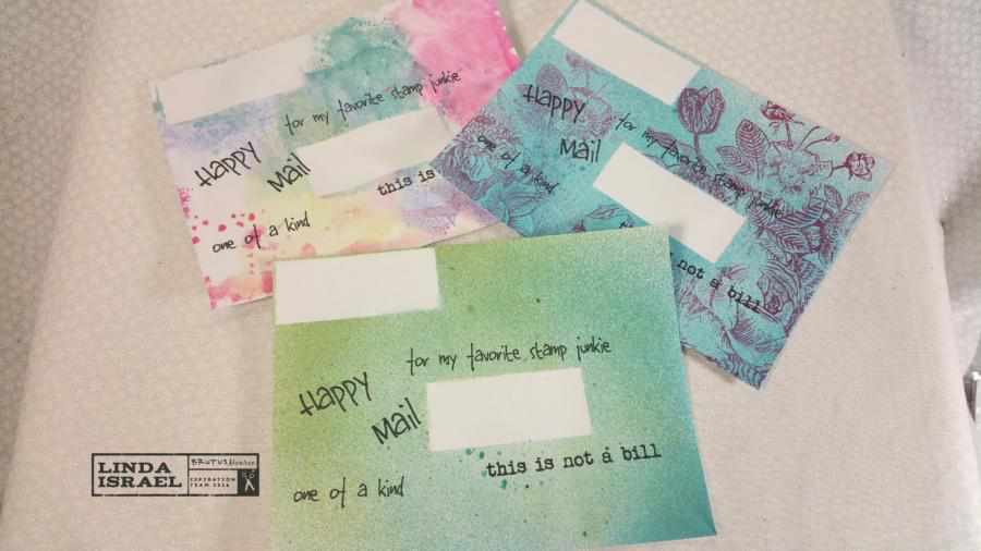 How to Decorate Envelopes using stamps, inks and sprays