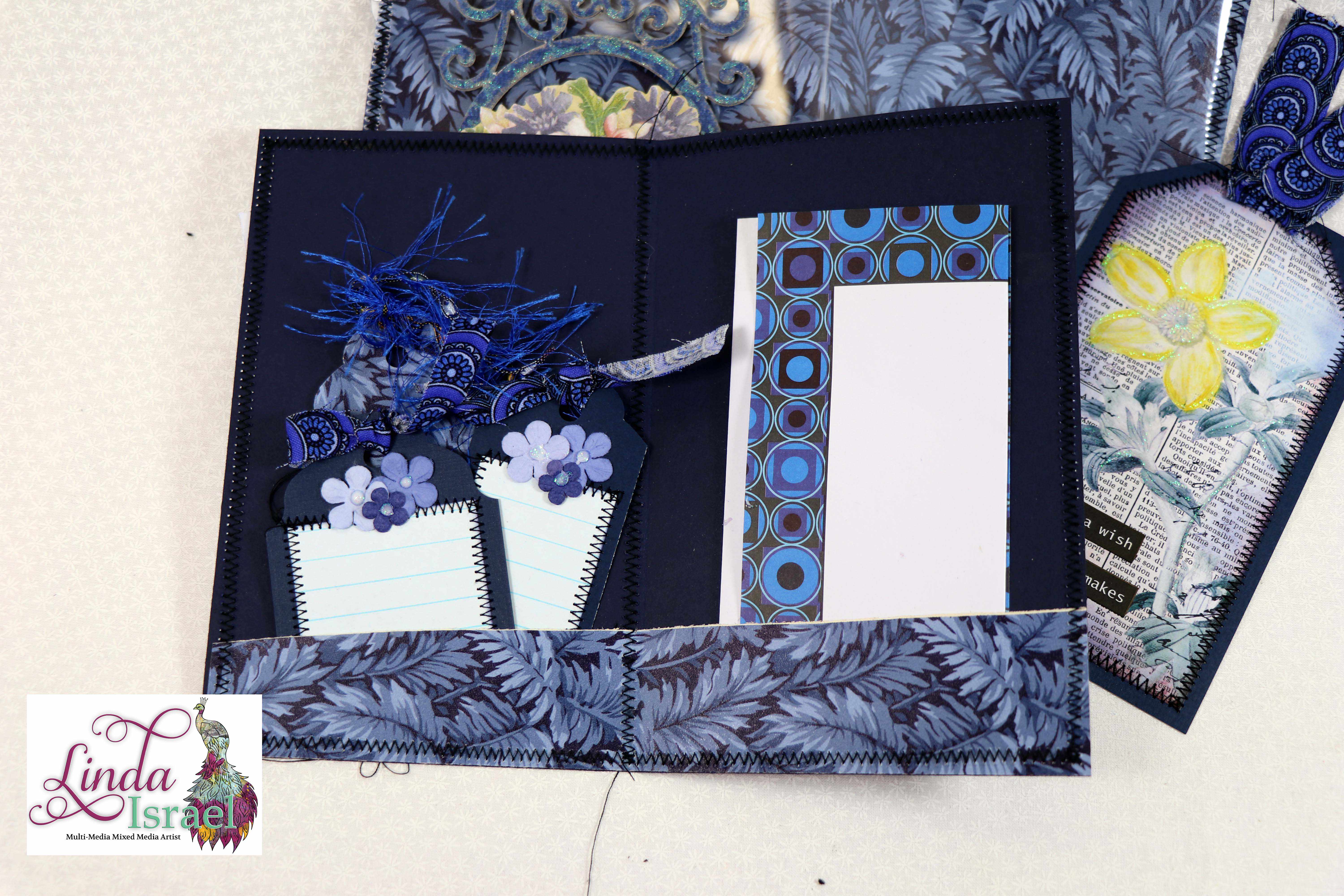Dark Blue Junk Journal Page Tutorial