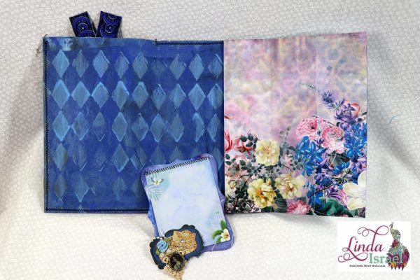 Dark Blue Junk Journal Page Tutorial