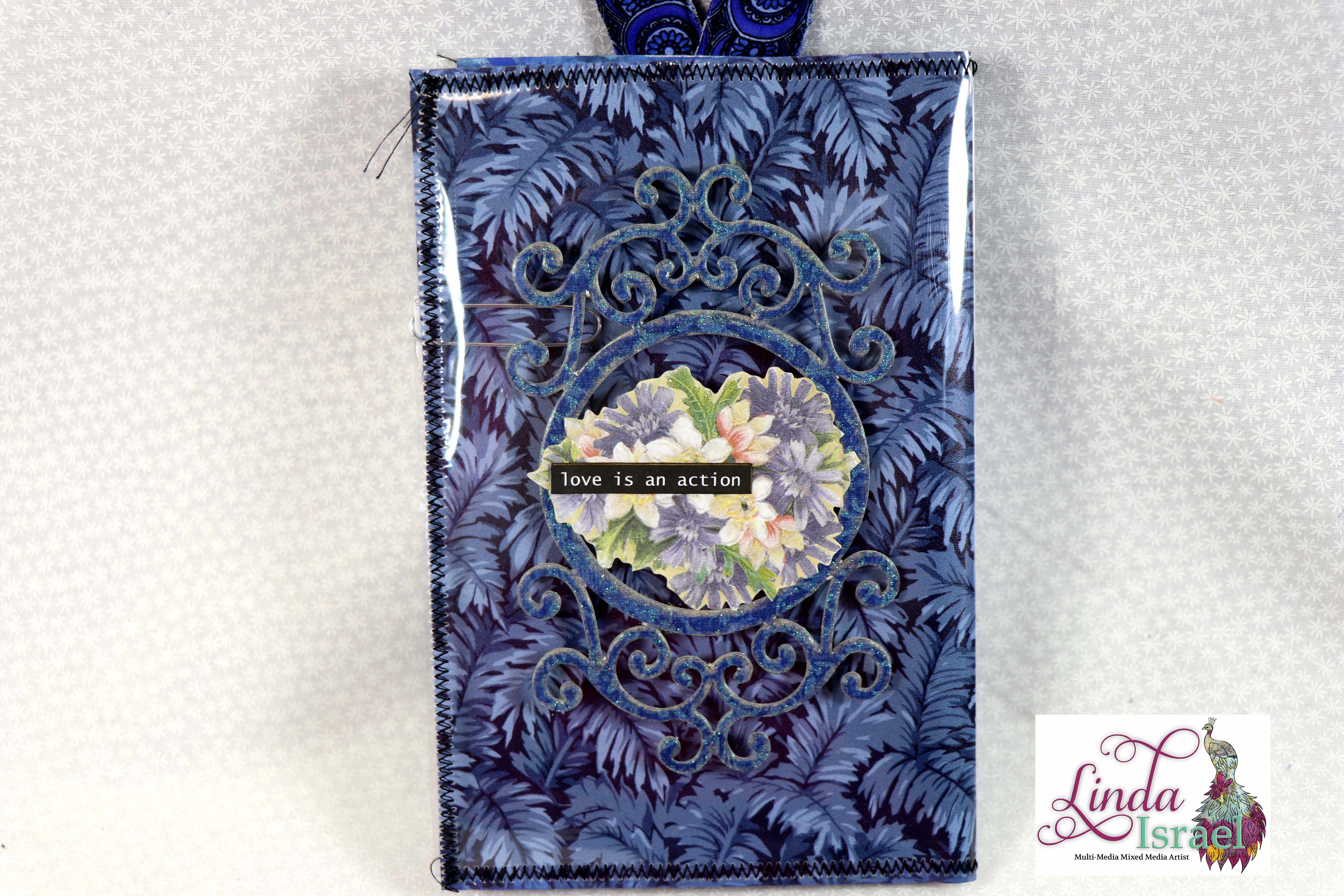 Dark Blue Junk Journal Page Tutorial