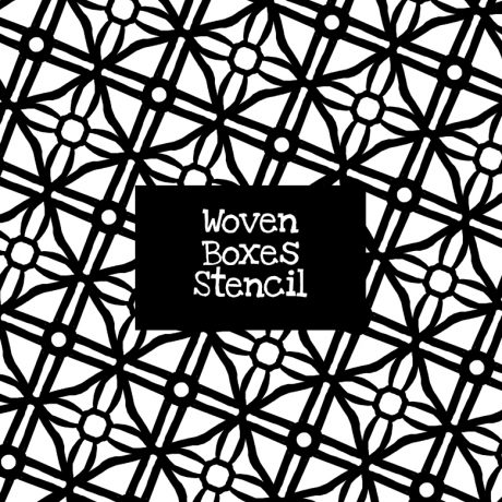 Woven Boxes Stencil