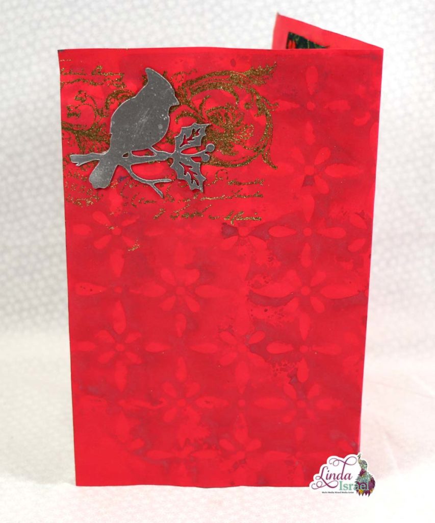 Christmas Sprayed Stenciled Stamped Journal Page Tutorial