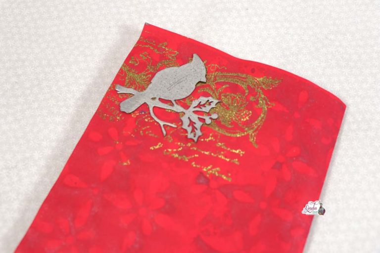 Christmas Sprayed Stenciled Stamped Journal Page Tutorial