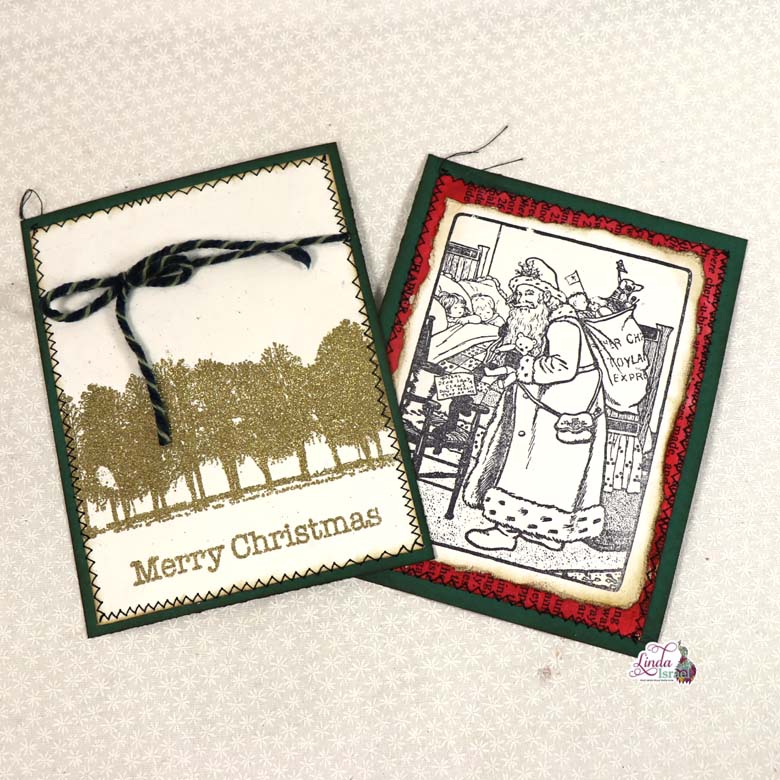 Christmas Stamped Journal Cards Tutorial