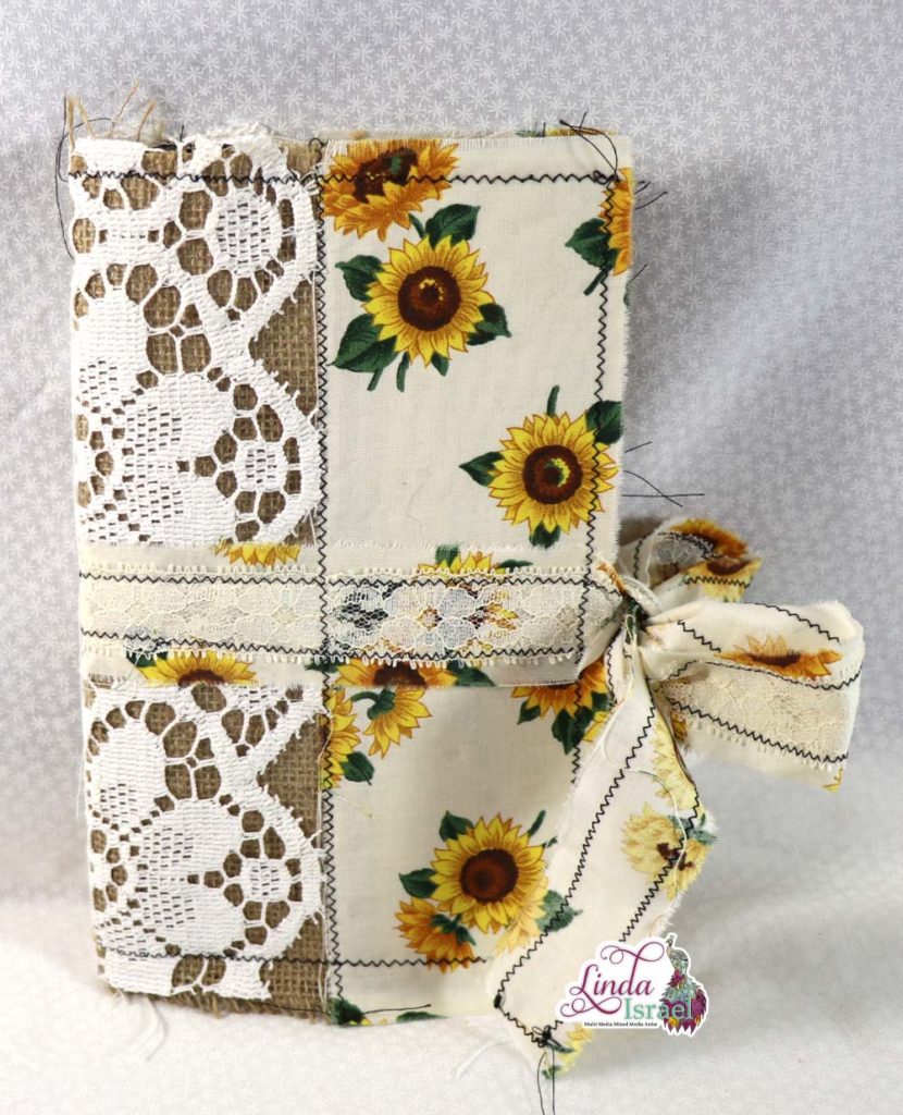 Sewn Sunflower Journal Cover Tutorial
