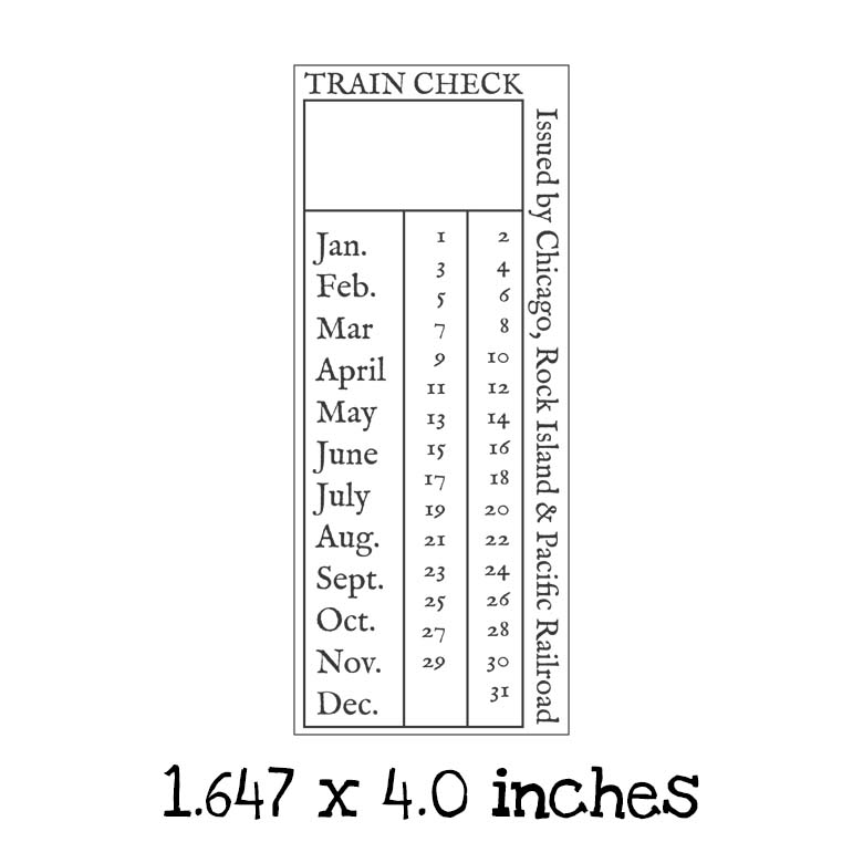 TK101F Train Check Ticket Rubber Stamp