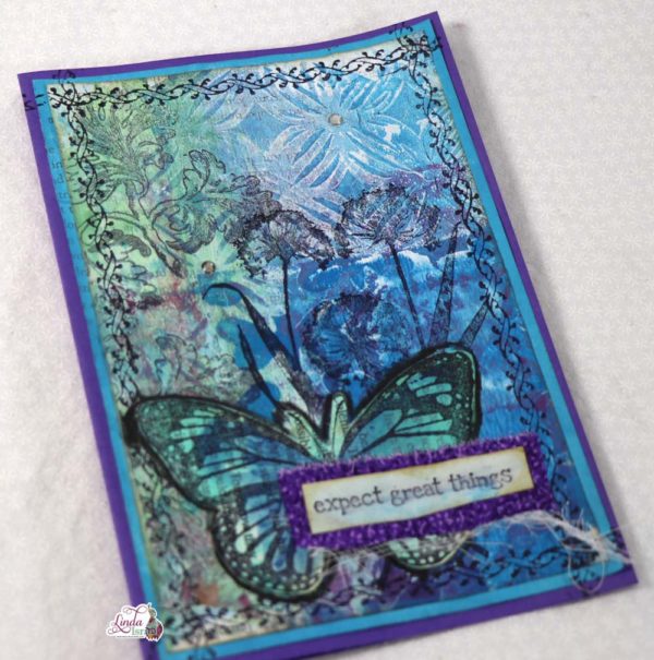 Gel Print To Creating Large Journal Cards