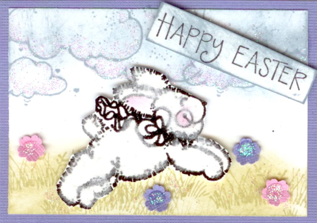 How To make an Easter ATC Card using Stamps etc.