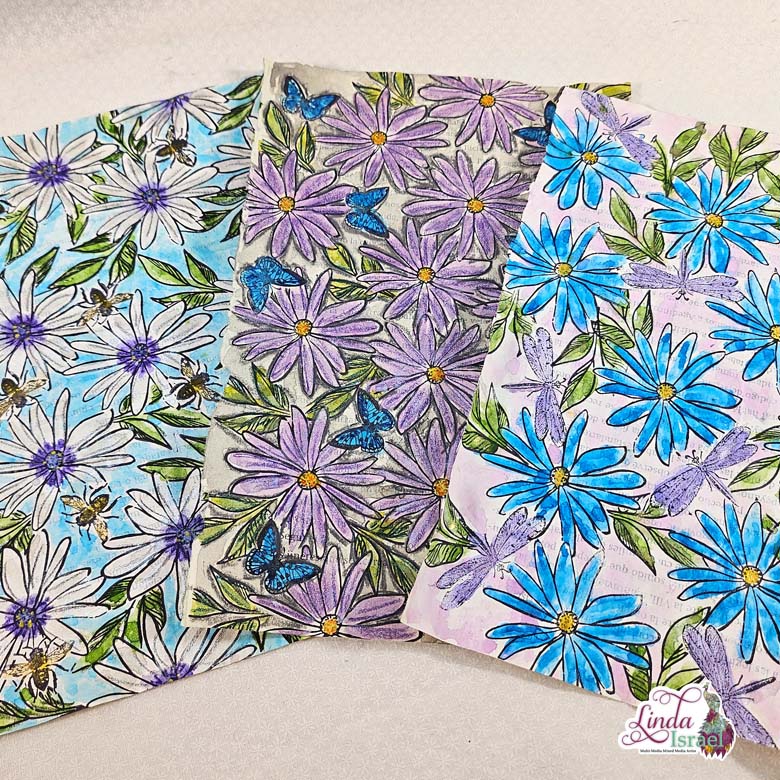 Tutorial Creating Stamped Watercolor Backgrounds with Book Pages