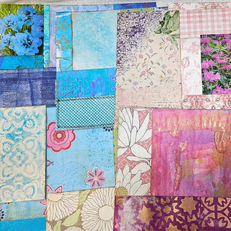 Using Scraps to Make Base Journal Pages